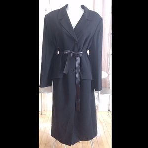 Vintage | Jackets & Coats | Vintage Long Maxi Duster Black Large Jacket ...